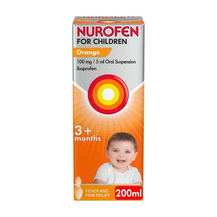 UK Nurofen for Children 3 months to 9 years Strawberry 100mg/5ml Oral ...