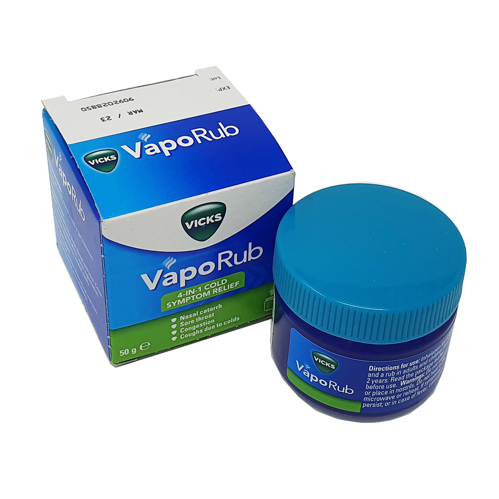 UK Vicks VapoRub, Relief of Cough Cold and Flu Like Symptoms, Jar 50g ...