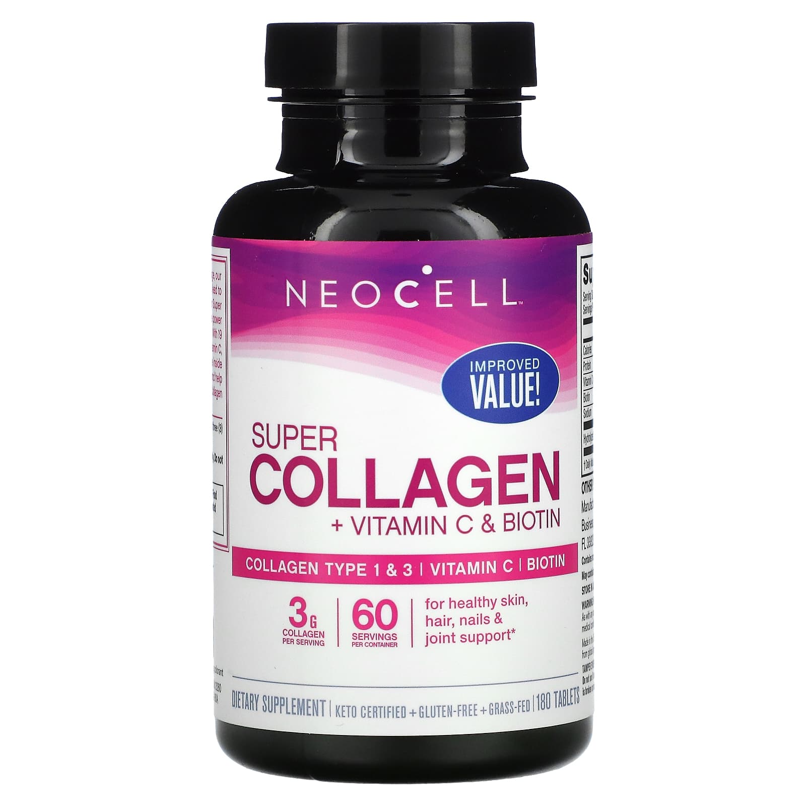 NeoCell Super Collagen + C & Biotin 180 Tablets– Medical Mart Pharmacy ...